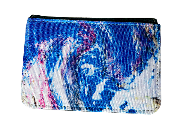 *Wallet with blue swirl design - Independent and Work Ready